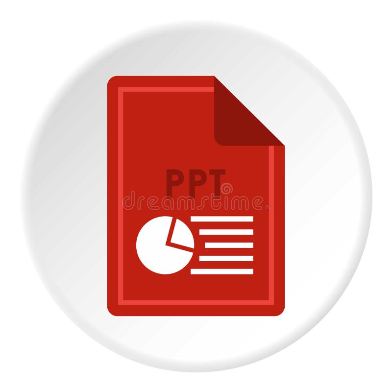 File PPT icon circle stock vector. Illustration of communication - 95435765
