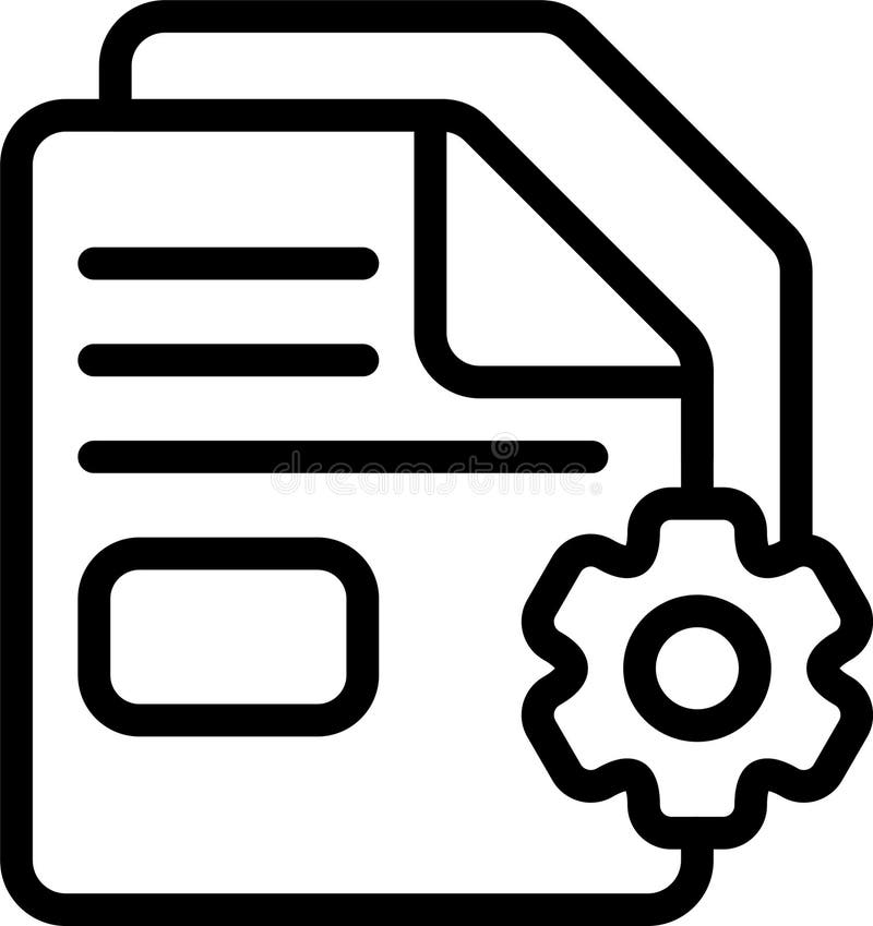 File Preferences or Configuration Vector Icon Stock Illustration - Illustration of management ...