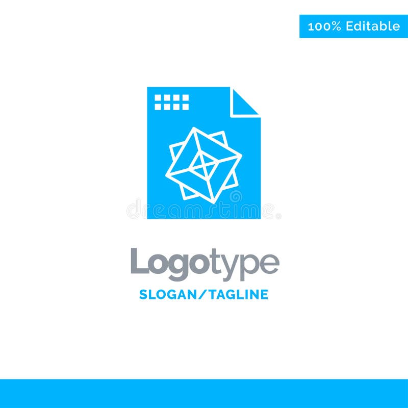 File, Processing, 3d, Design Blue Business Logo Template Stock Vector ...