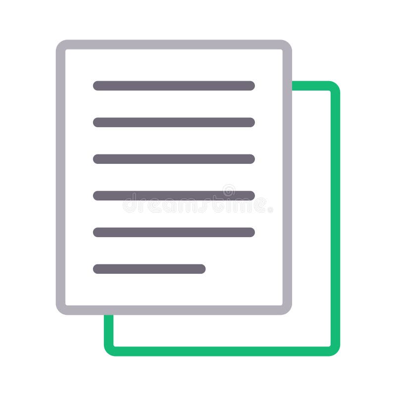 File Reception Vector Color Line Icon Stock Illustration - Illustration ...