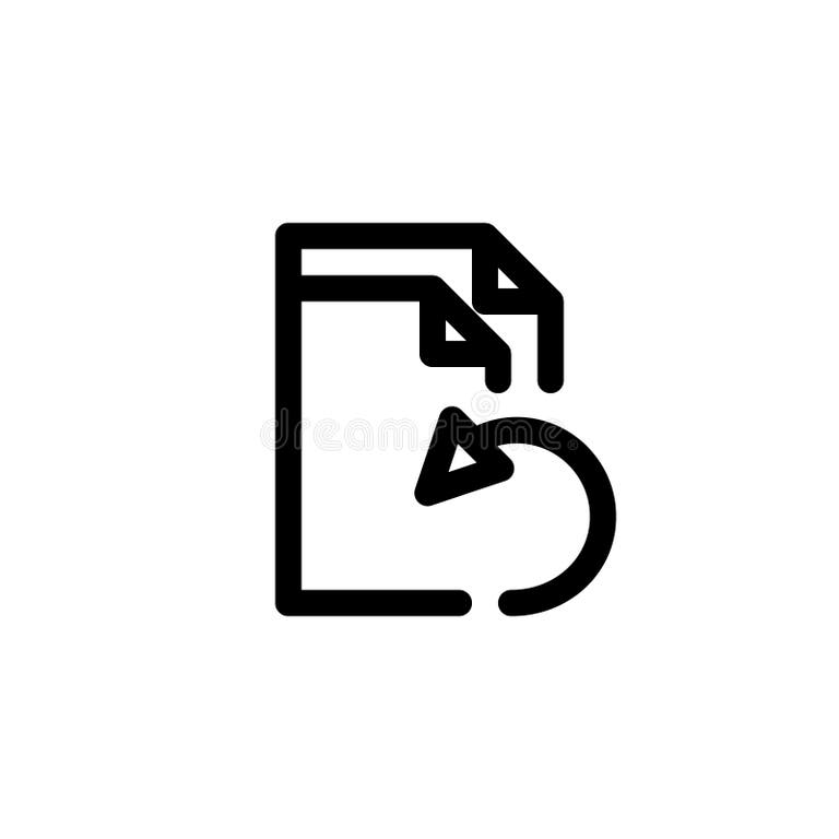 File Recovery Icon with Line Style Vector Illustration Stock Vector ...