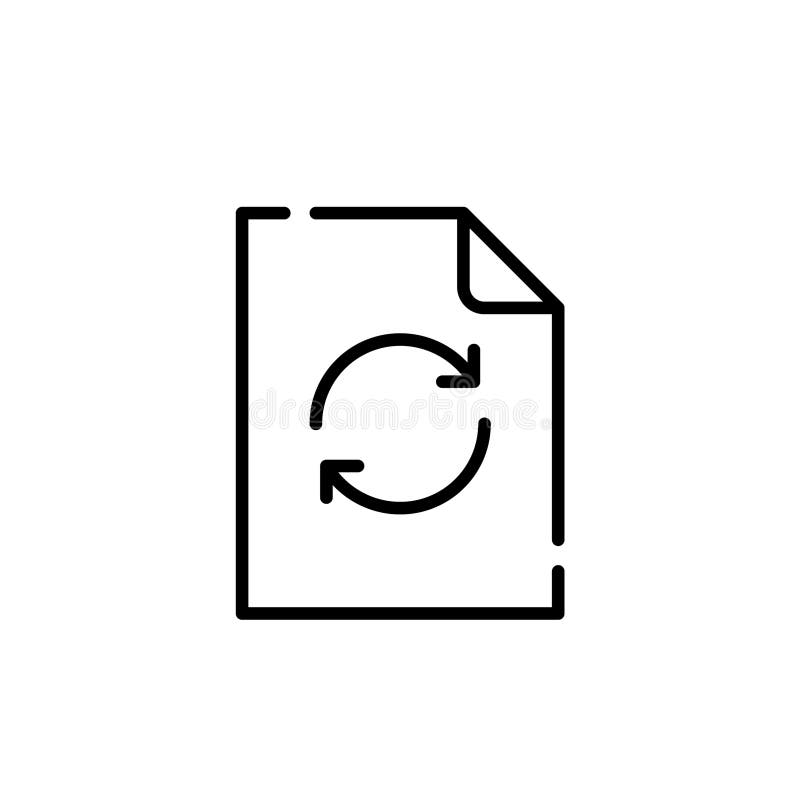 File Refresh. Pixel Perfect Icon Stock Vector - Illustration of server ...