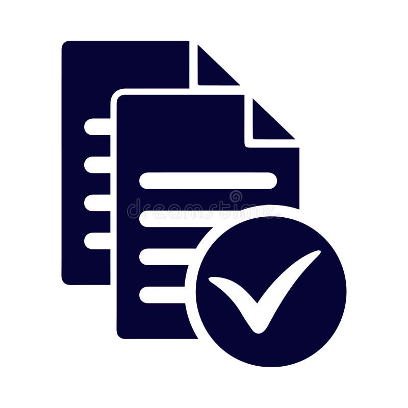 File, Report, Check Mark, Tick, File Checking Icon Stock Vector ...