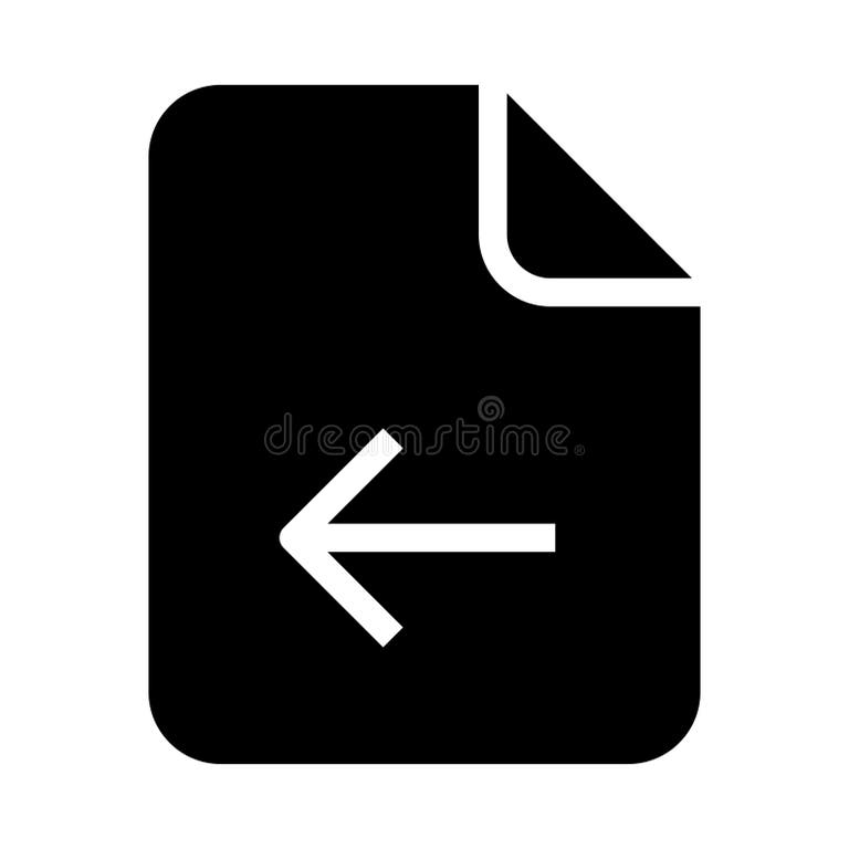 FILE REVERSE glyphs icon stock illustration. Illustration of elements ...