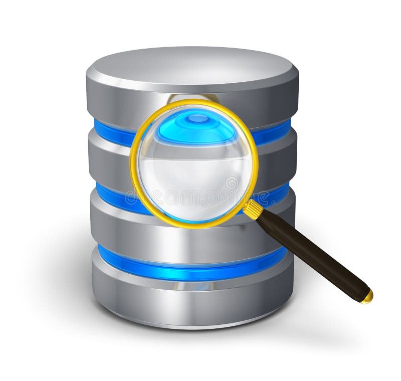 Hard Disk and Database Icon Stock Illustration - Illustration of ...