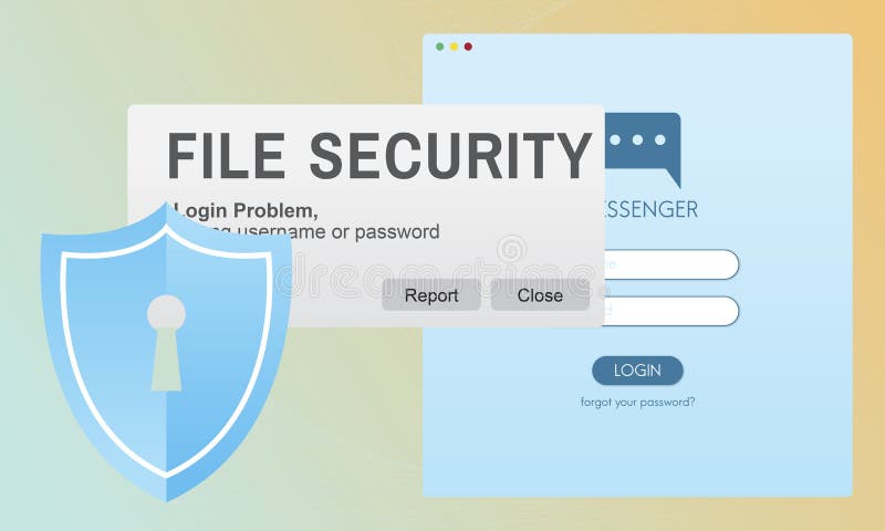 File Security Data Details Facts Information Media Concept Stock ...