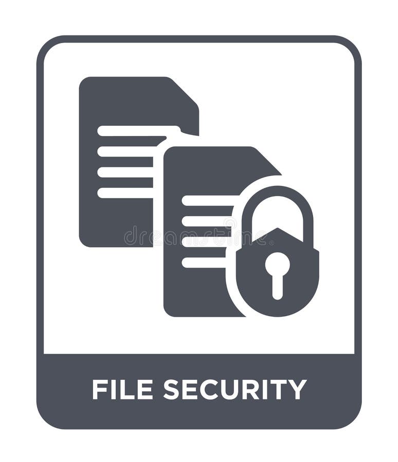 File Security Icon in Trendy Design Style. File Security Icon Isolated ...