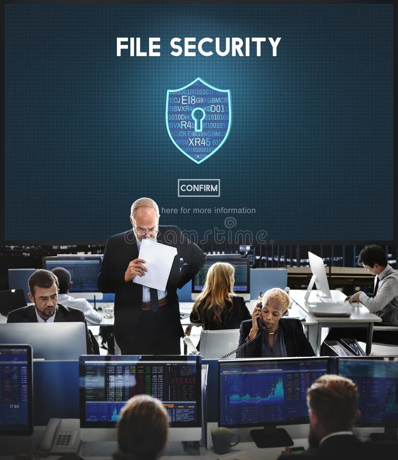 File Security Online Security Protection Concept Stock Image - Image of ...