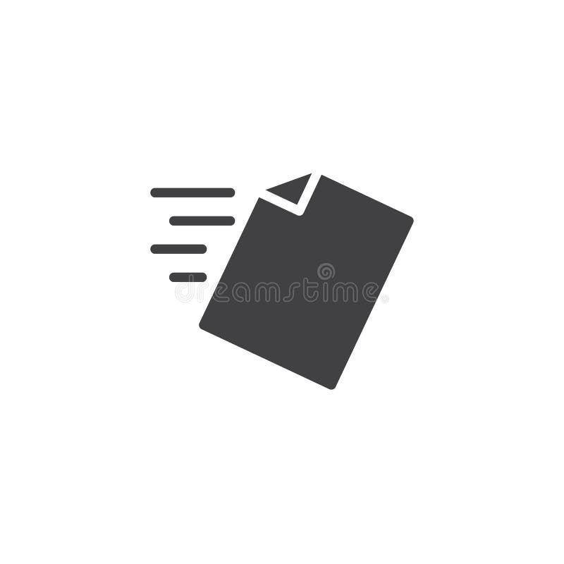 Sending File Document Vector Icon Stock Vector - Illustration of page ...