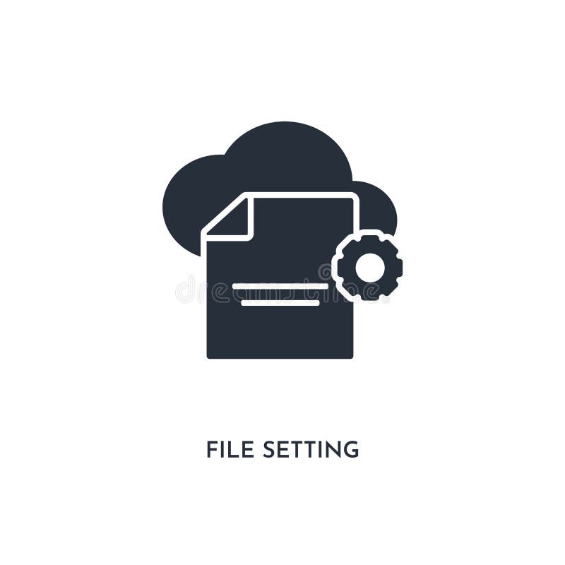 File Setting Icon. Simple Element Illustration. Isolated Trendy Filled ...