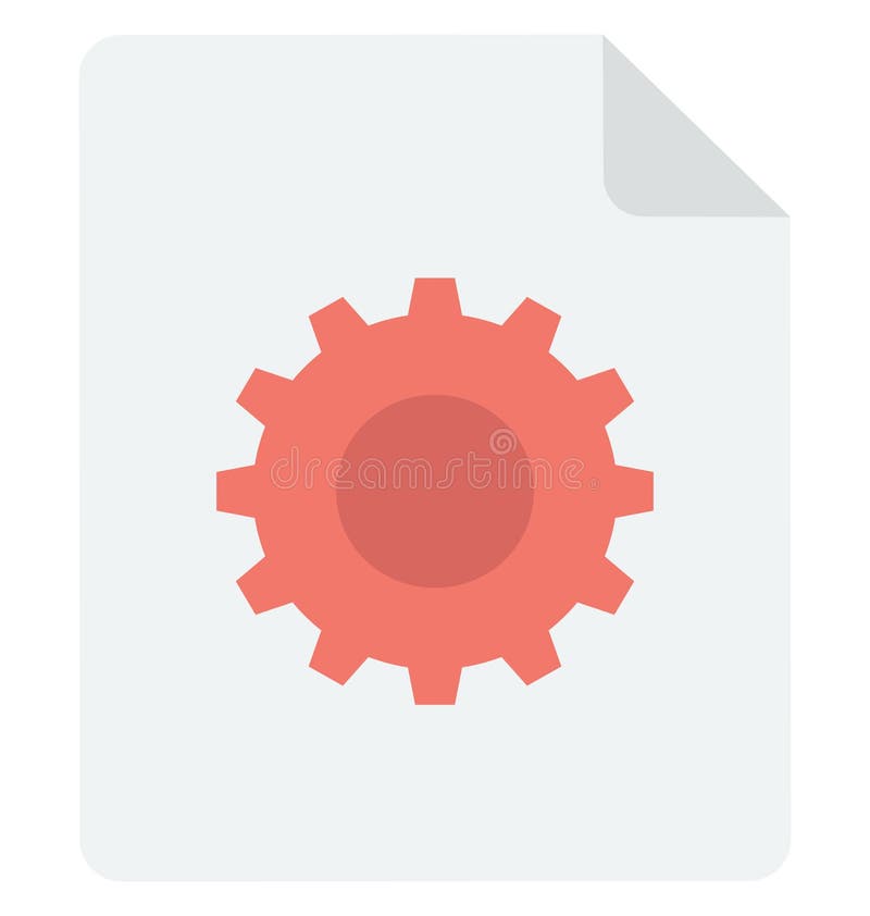 File Settings Color Vector Icon Which Can Easily Modify Or Edit Stock ...