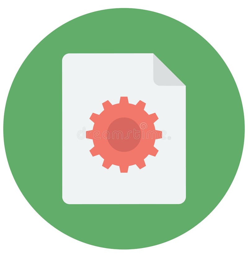 File Settings Color Vector Icon Which Can Easily Modify or Edit Stock ...