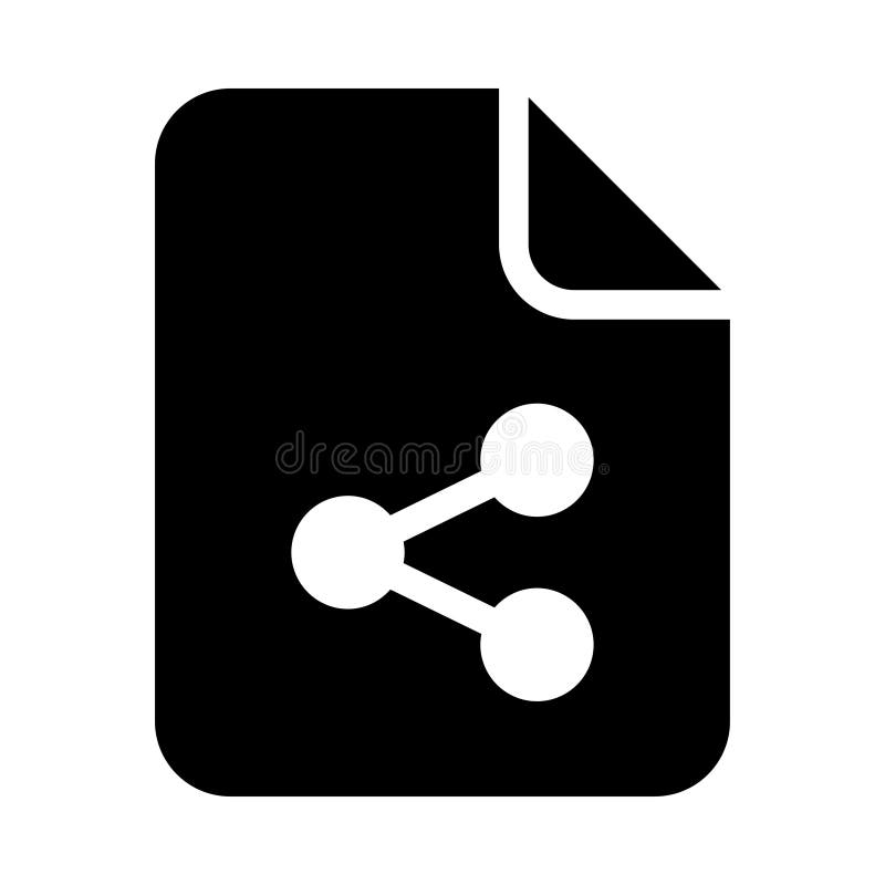 FILE share glyphs icon stock illustration. Illustration of interface ...