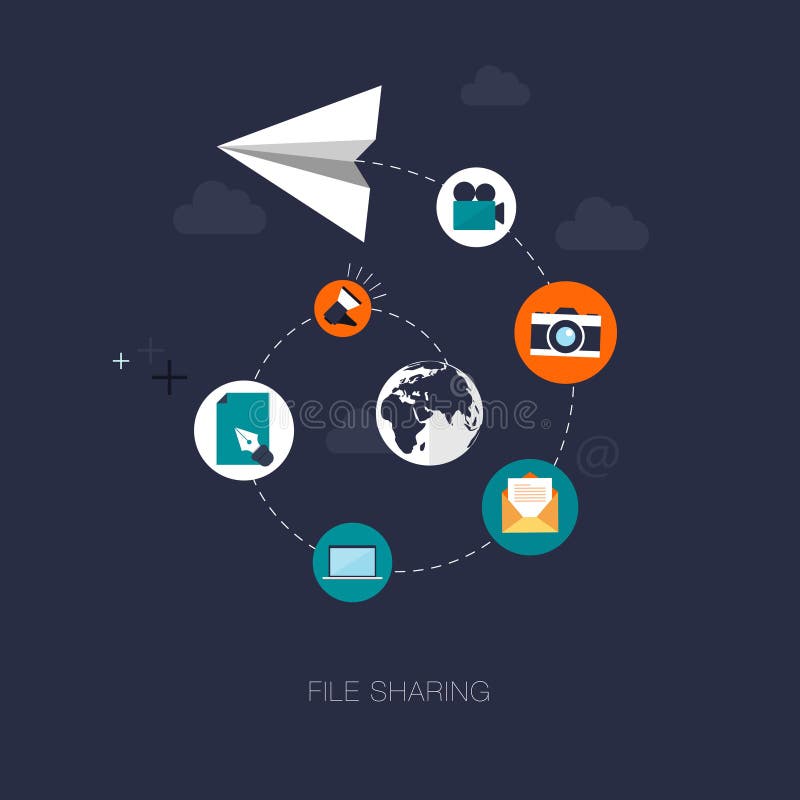 File sharing background stock vector. Illustration of sharing - 41450209