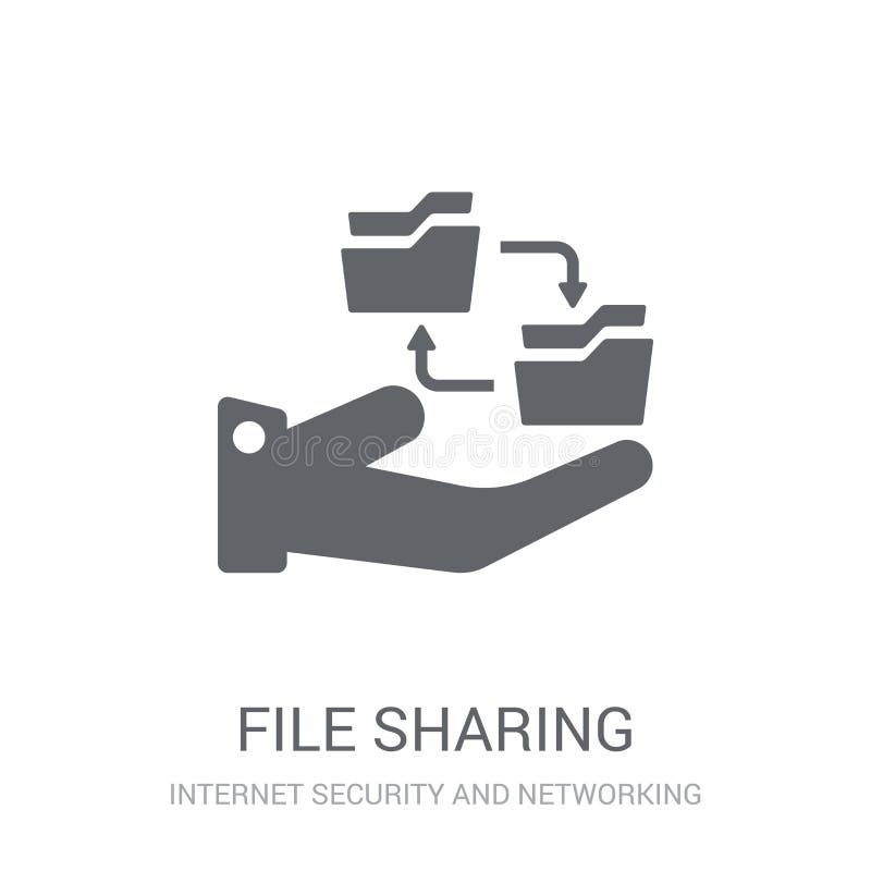 File Sharing Icon. Trendy File Sharing Logo Concept on White Background ...