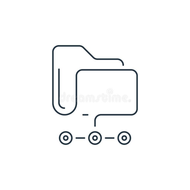 File Sharing Icon Vector from Hardware and Technology Concept. Thin ...