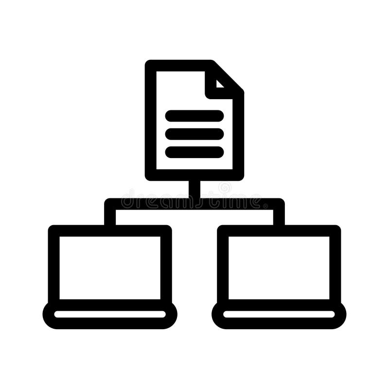 File Sharing Line Icon Illustration Vector Graphic Stock Vector ...