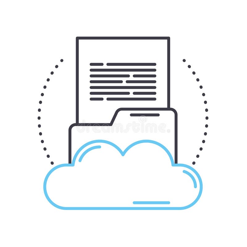 File Sharing Line Icon, Outline Symbol, Vector Illustration, Concept ...
