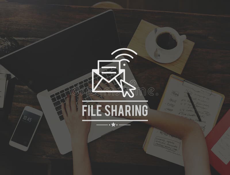 File Sharing Online Email Network Media Concept Stock Image - Image of ...