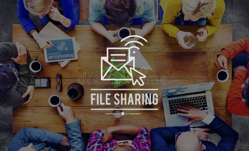 File Sharing Online Email Network Media Concept Stock Image - Image of ...