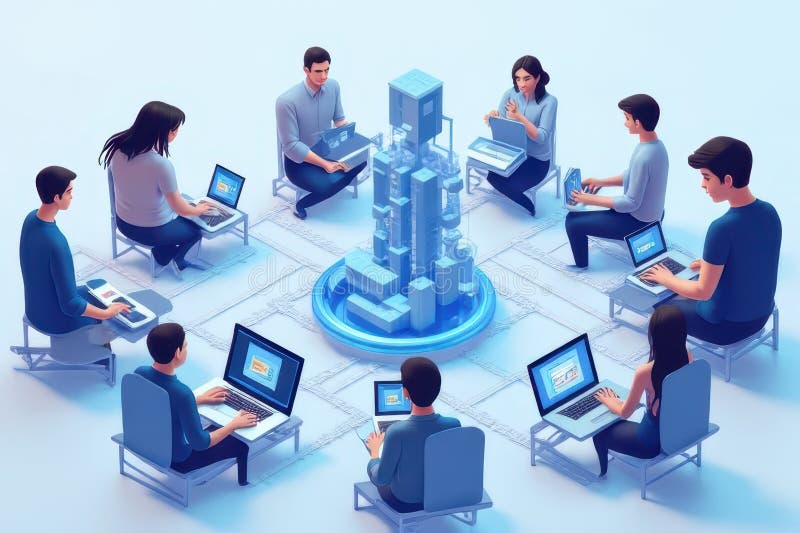 File Sharing Security Strategies Stock Illustration - Illustration of ...