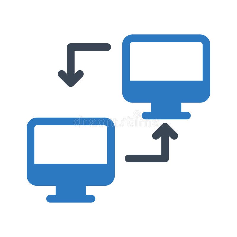 File Sharing Vector Glyph Color Icon Stock Vector - Illustration of ...