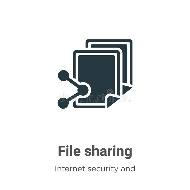 File Sharing Vector Icon on White Background. Flat Vector File Sharing ...