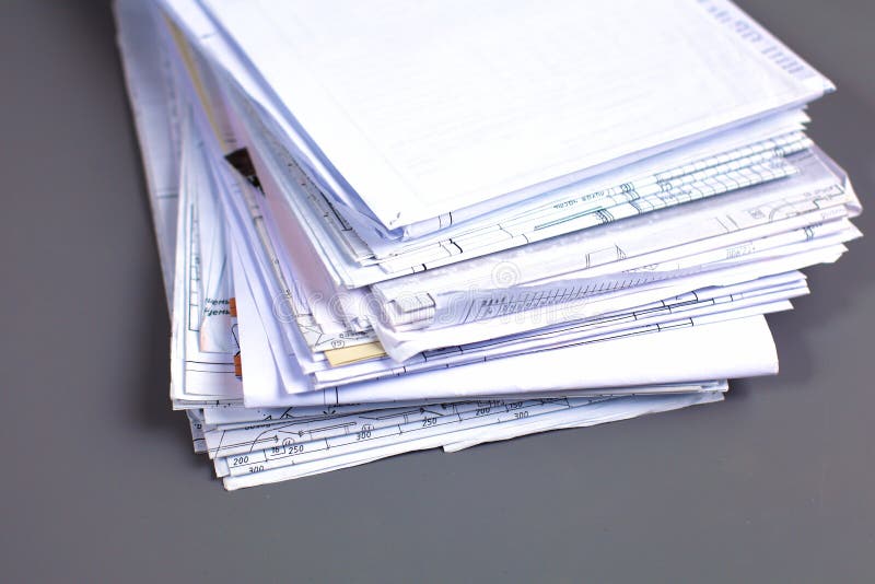 File Stack, File Folder with White Background Stock Photo - Image of ...