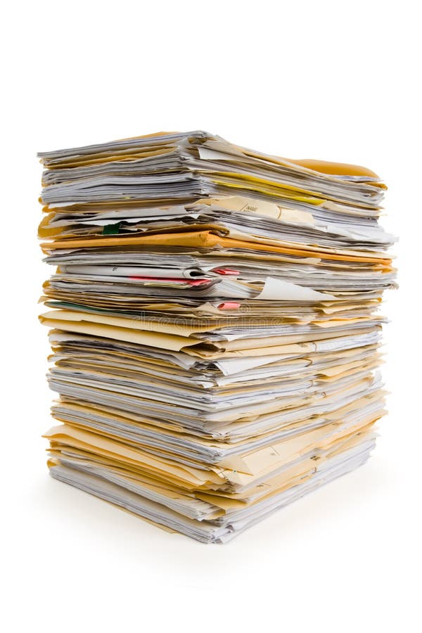 File Stack stock photo. Image of data, file, heap, isolated - 78087900
