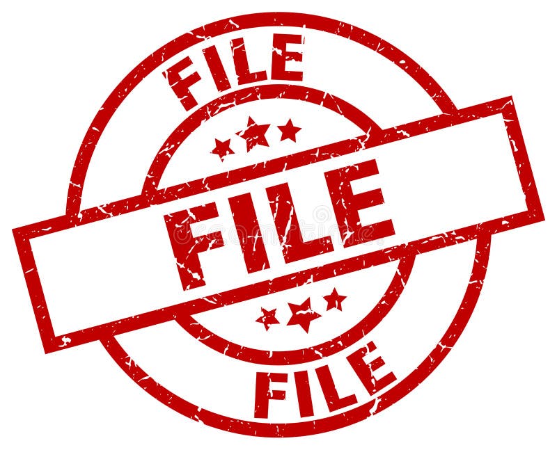 File stamp stock vector. Illustration of badge, round - 122257828