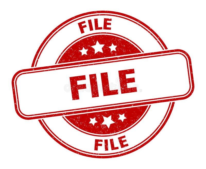 File Stamp. File Round Grunge Sign Stock Vector - Illustration of ...