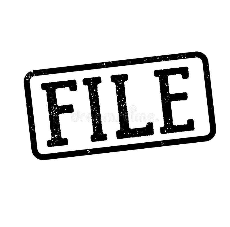 File Stamp Shows Organising Documents or Papers Stock Illustration ...