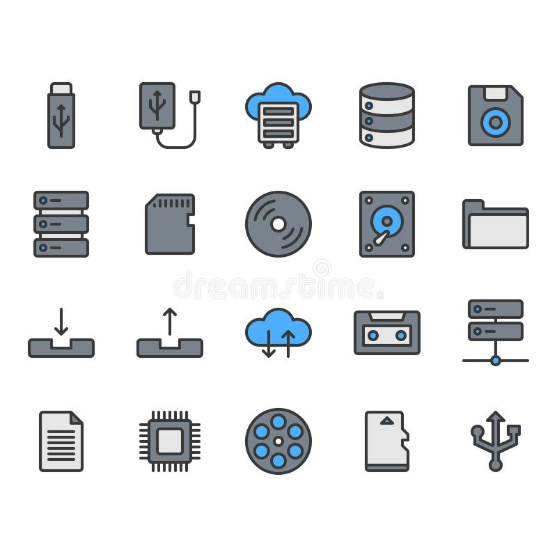 File Storage Icons Stock Illustrations – 19,497 File Storage Icons ...