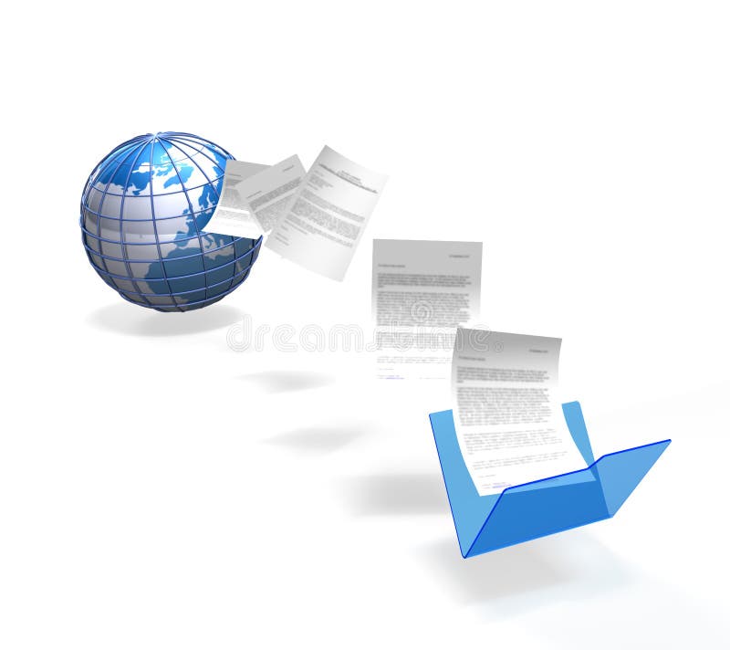 Transfer of documents. stock illustration. Illustration of globe - 27067249