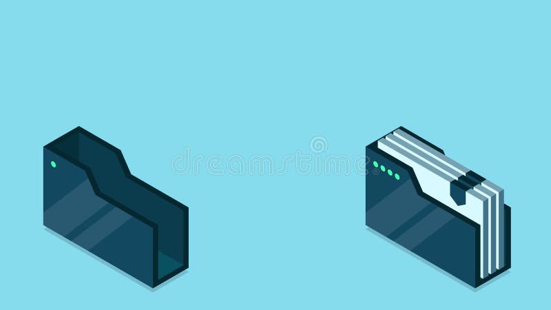 File Transfer Animation. Document Transferring between Folders. Concept ...