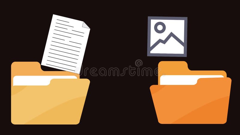 File Transfer Computer Folder To Folder Animation Alpha Channel. File ...