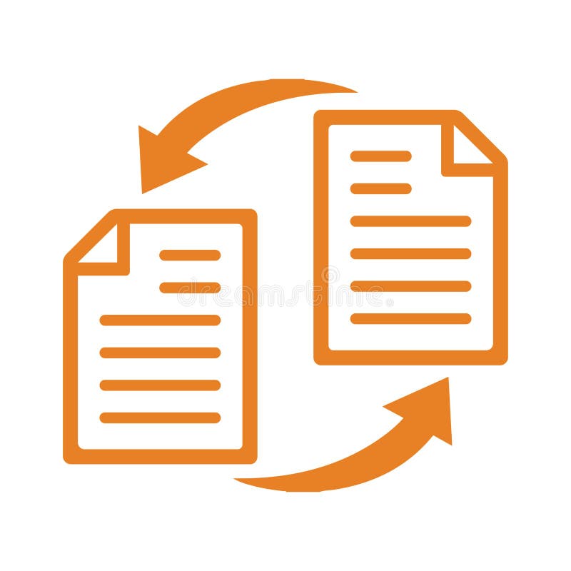 File, Transfer, Document, Sheet Icon. Orange Vector Design Stock Vector ...