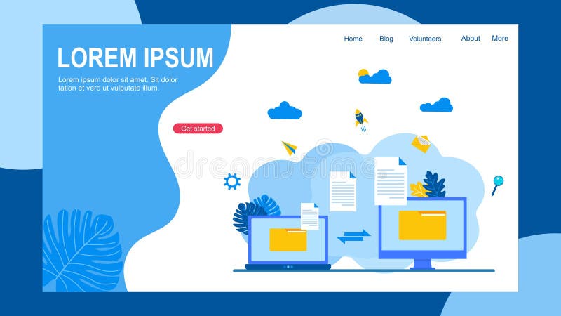 Program for Remote Connection between Two Computers Stock Vector ...