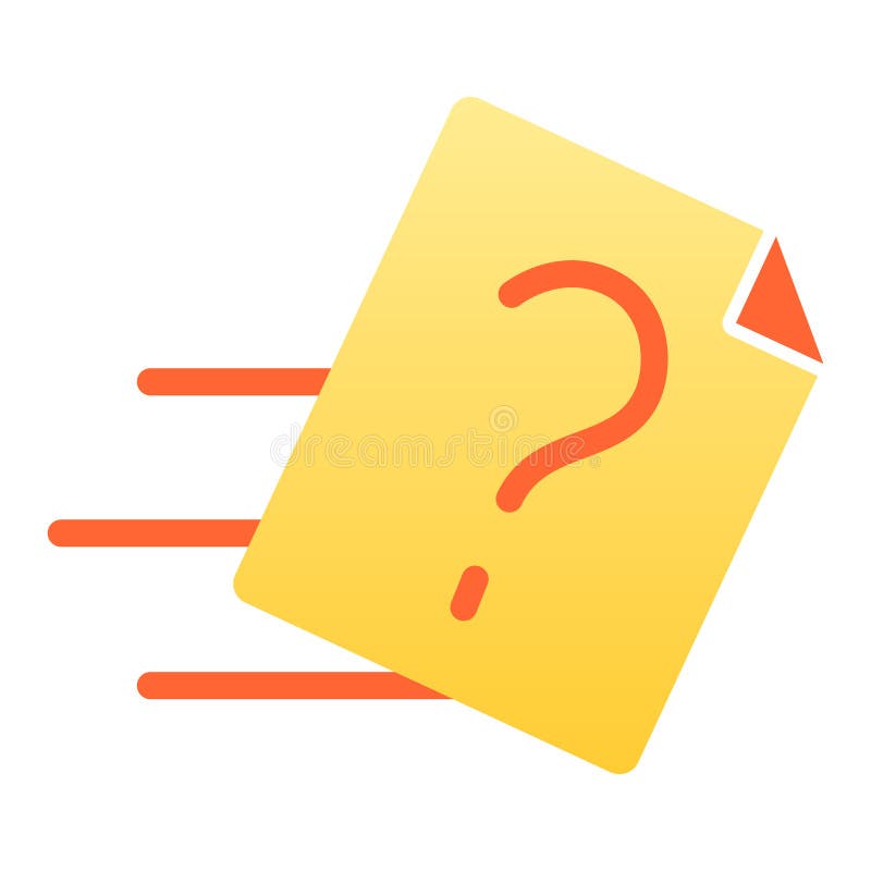 File Transfer Flat Icon. Sending Document with Question Vector ...