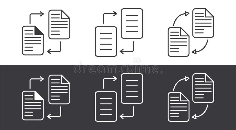File Transfer Icons Showing Data Exchange. Stock Vector - Illustration ...