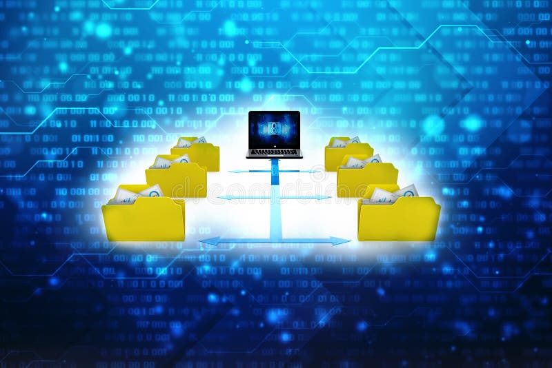 File Transfer, Internet Data or File Sharing Concept Stock Illustration ... File Transfer, Internet Data or File Sharing Concept Stock Illustration ...