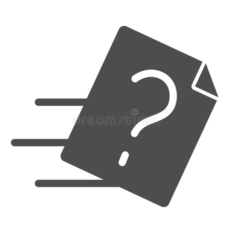 File Transfer Solid Icon. Sending Document with Question Vector ...