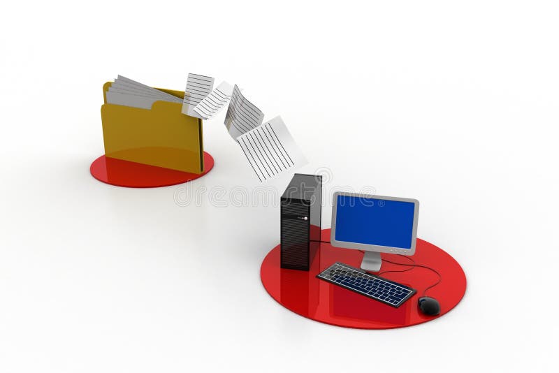 File transferring concept stock illustration. Illustration of document ...