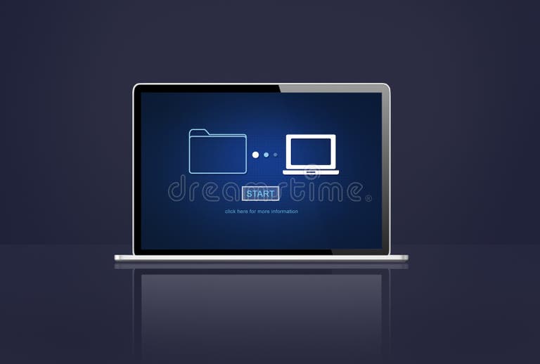 File Transferring Processing Sync Data Concept Stock Illustration - Illustration of computer ...