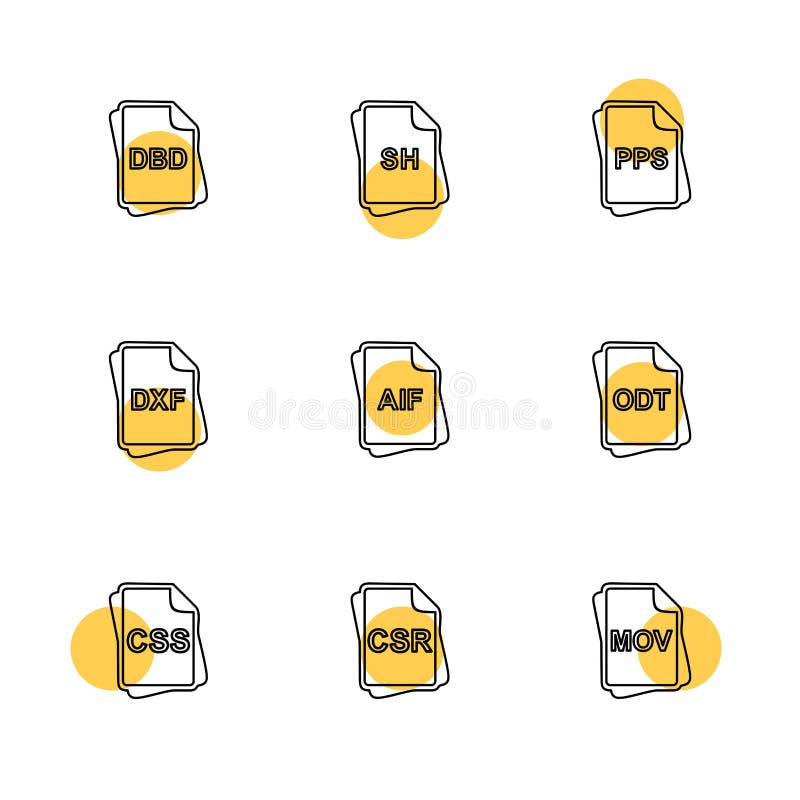 File Type , Files , Documents , Eps Icons Set Vector Stock Vector ...