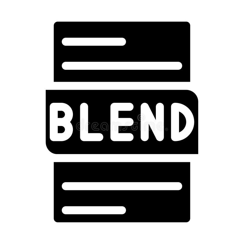 File Type Format Blend Icons. Document Extension Soild Style Graphic ...