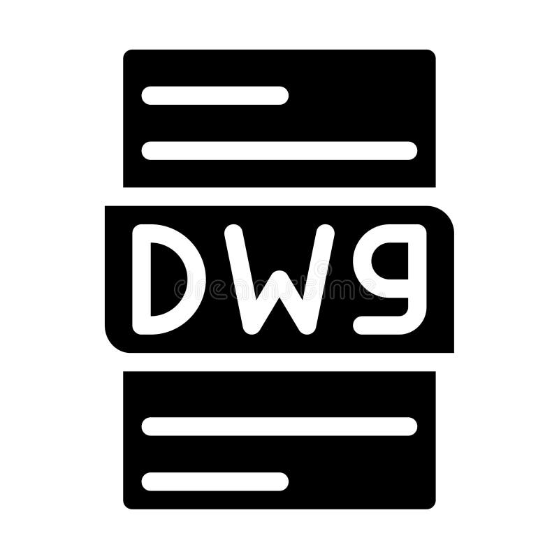 File Type Format Dwg Icons. Document Extension Soild Style Graphic ...