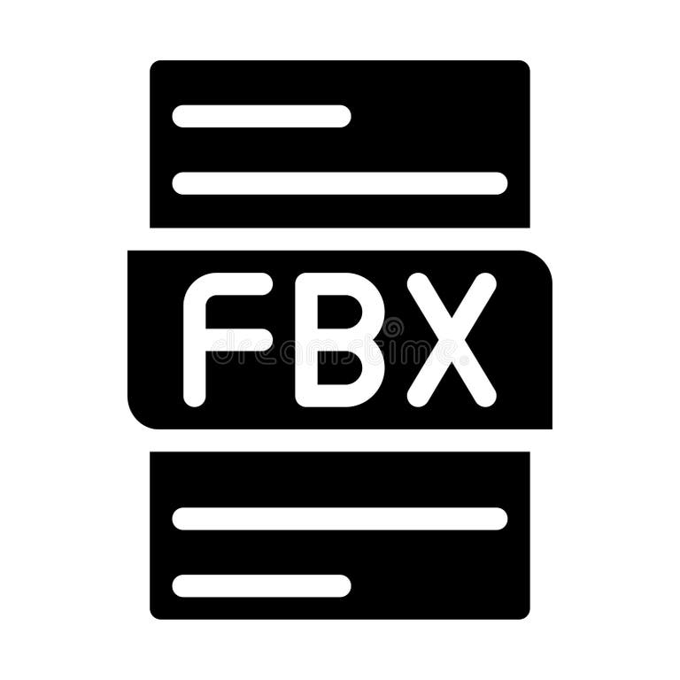 File Type Format Fbx Icons. Document Extension Soild Style Graphic ...