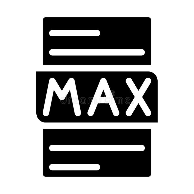 File Type Format Max Icons. Document Extension Soild Style Graphic ...