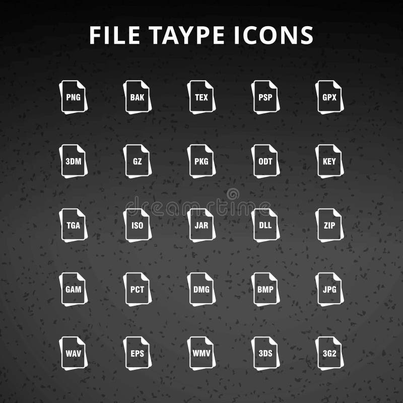 File Type Icons stock vector. Illustration of interface - 120628147